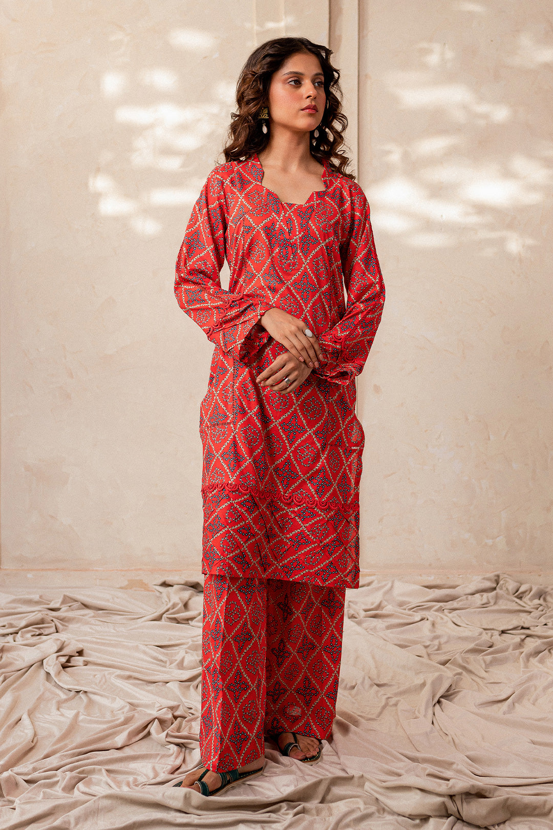17-Ember | Summer Basics | Digital Printing Suit | Mannat – MannatClothing